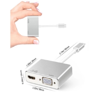 این‌چند | خرید تبدیل IFORTECH TYPE-C TO HDMI/VGA IF-PACK زیر قیمت بازار | این چند